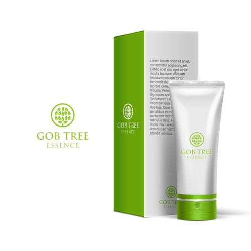 Logo for a stylish, natural beauty product called Gob Tree Essence ...