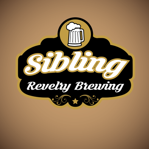 New Craft Brewery logo illustrating Sibling Revelry & Rivalry | Logo ...