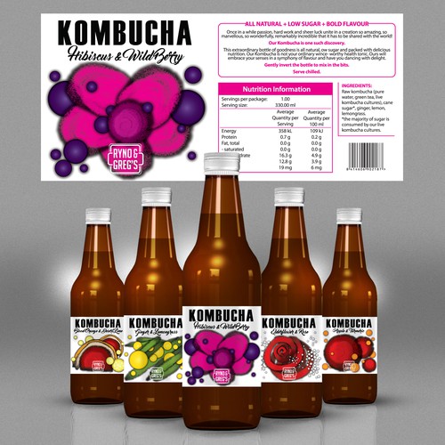Create new bottle labels for a healthy drinks brand | Product label contest