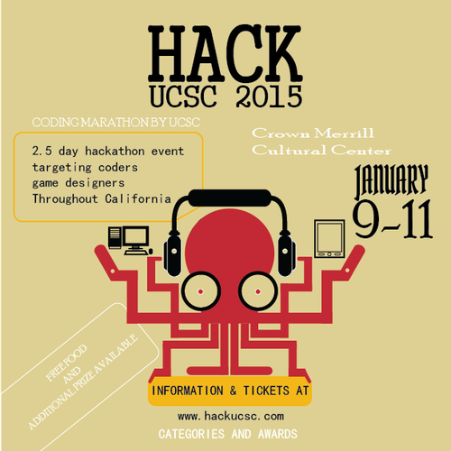 Poster for Hackathon: Hack UCSC 2015 | Postcard, flyer or print contest