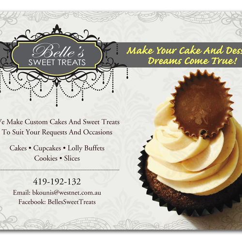 Create a "sweet" flyer for Belle's Sweet Treats | Postcard, flyer or ...