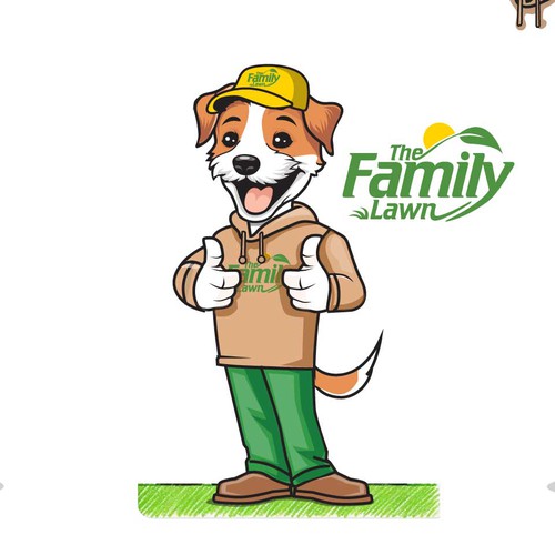 Designs | Crayon-style Dog Mascot for Lawn Service Business (with more ...