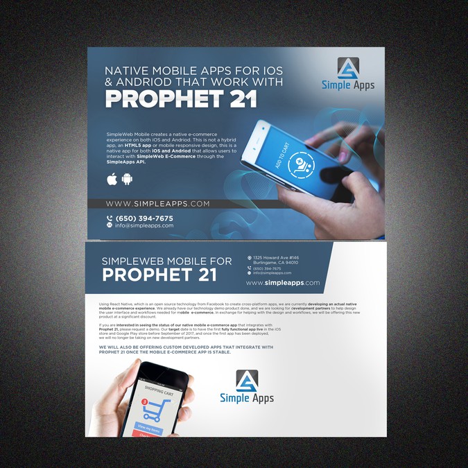 Designs a Postcard Announcing new Mobile App development | Postcard ...