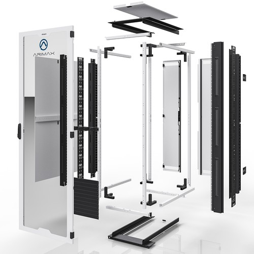 Designs | 3D animation with exploded view of a server cabinet and ...