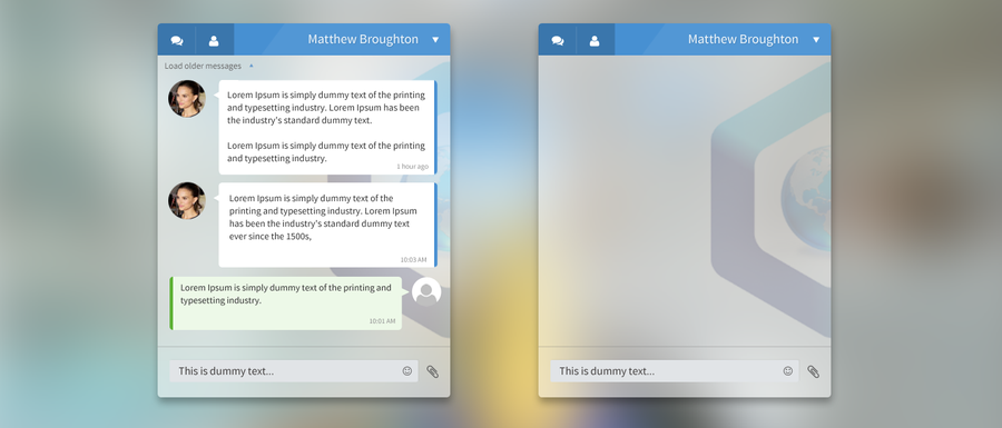 Sleek, modern chat box needed that provides a cool User Experience for ...