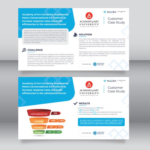 Create a technology case study template and build 5 case studies ...