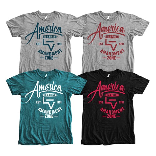 Retro First Amendment T-Shirt design needed for a good cause! | T-shirt ...