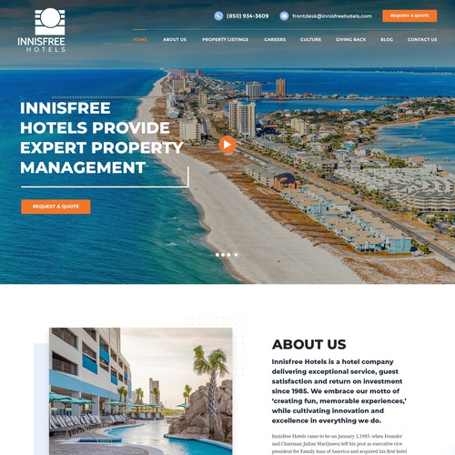 Designs | Design tech forward hotel management website for eco ...