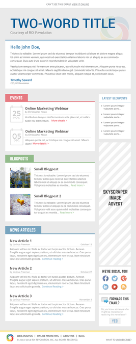 *Prize Guaranteed* Email Digest Template for Online Marketing Agency ...