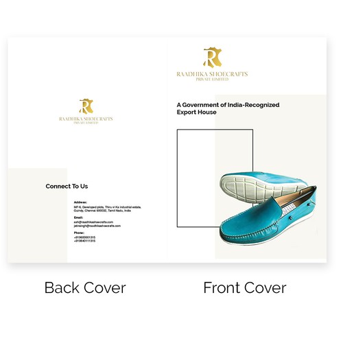 Design a fresh and sophisticated brochure for a luxury shoe ...