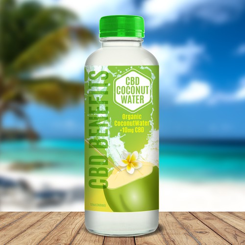 Coconut Water Label for Cannabis Company | Product label contest