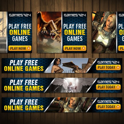 Advertising banners for an online games portal | Banner ad contest