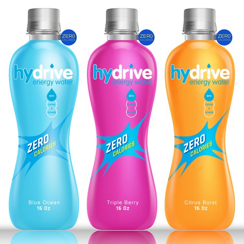 Create upscale, eye-catching bottle label for HYDRIVE Energy Water ...