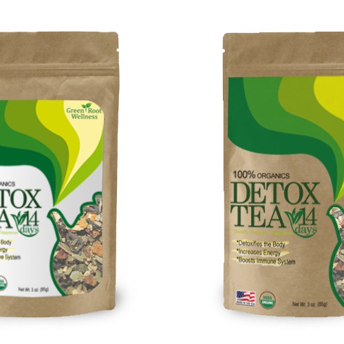 Create a Healthy & Innovative Tea Label for Green Root Wellness ...