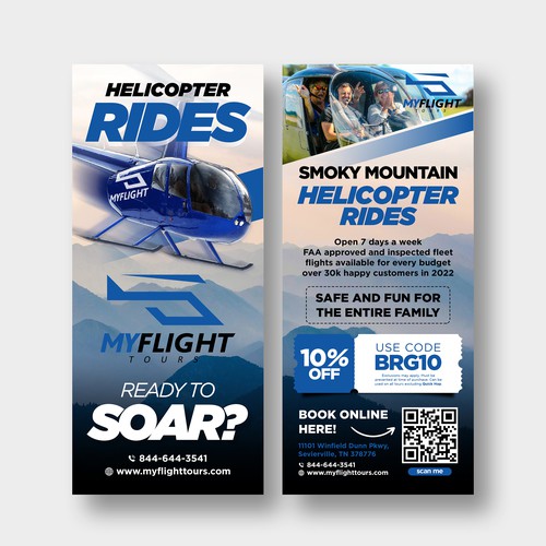 Designs | Help us with a Helicopter tour company rack card design ...