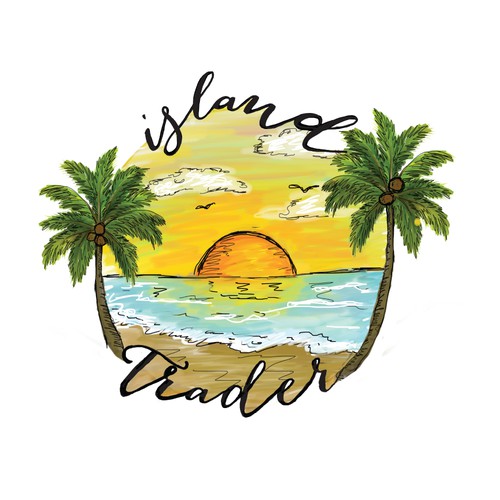 Island Trader beach shop needs a tropical themed logo | Logo design contest