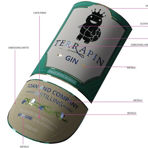 Designs | Gin Bottle Label | Product packaging contest