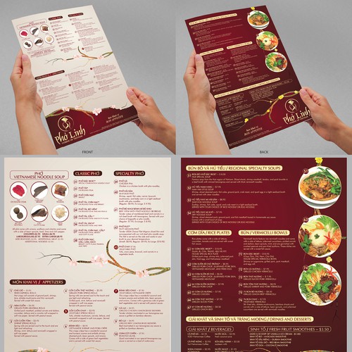 Designs | Authentic Vietnamese Restaurant Menu and Business Collaterals ...