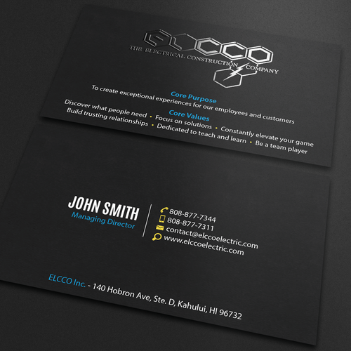 Company Core Values Card V.2 | Business card contest