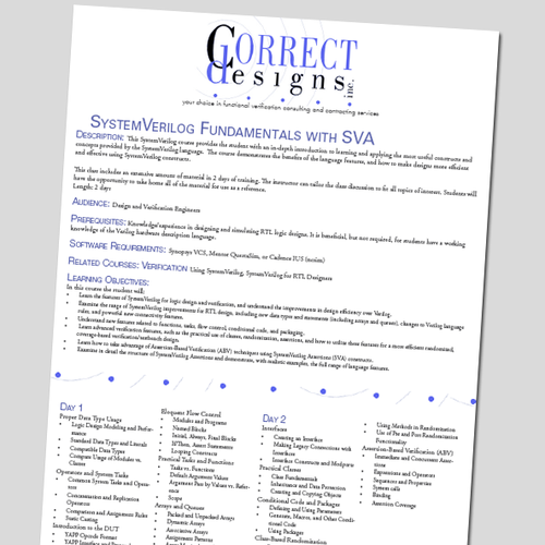 One page product brief and syllabus template | Print or packaging ...