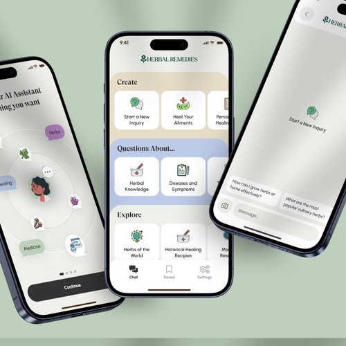 Designs | Design a Modern Yet Traditional Herbal Remedy App: Combining ...