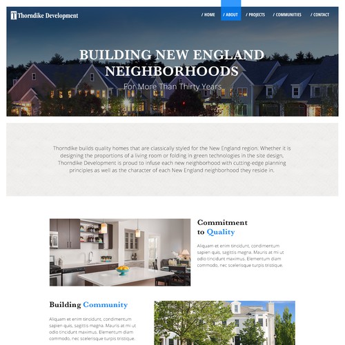 Designs | Real Estate Development Website Refresh | Web page design contest