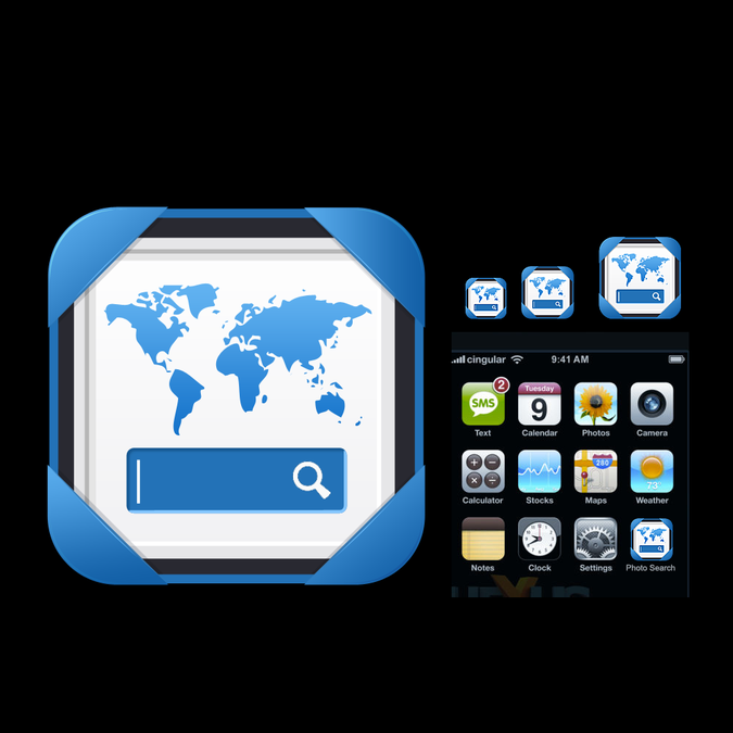 iPhone/iPad universal icon for Picture Search app | Button or icon contest