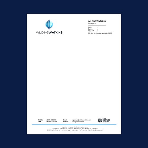 Designs | Simple clean letterhead for online legal practice ...