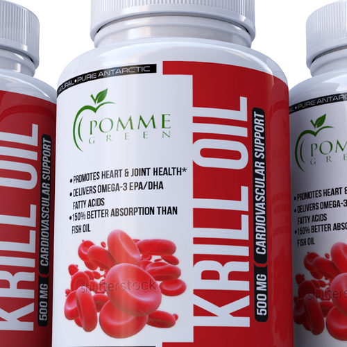 Krill Oil Supplements Bottle Label Design | Product label contest