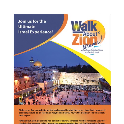 Create a travel brochure that will inspire every Christian group leader ...