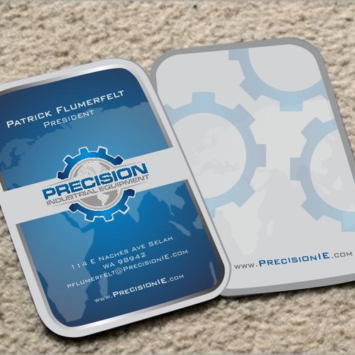 Precision Industrial Equipment Business Card Design | Business card contest