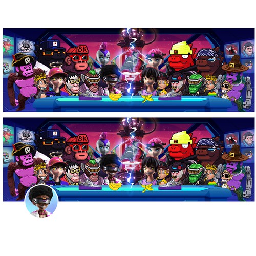 Designs | Twitter banner featuring my various NFT's working together ...