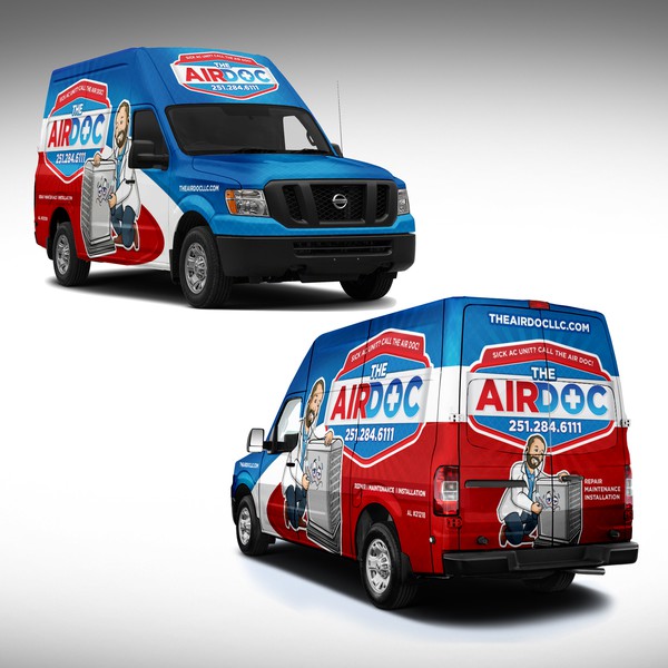 Design a creative fun full body vehicle wrap for elderly care agency ...