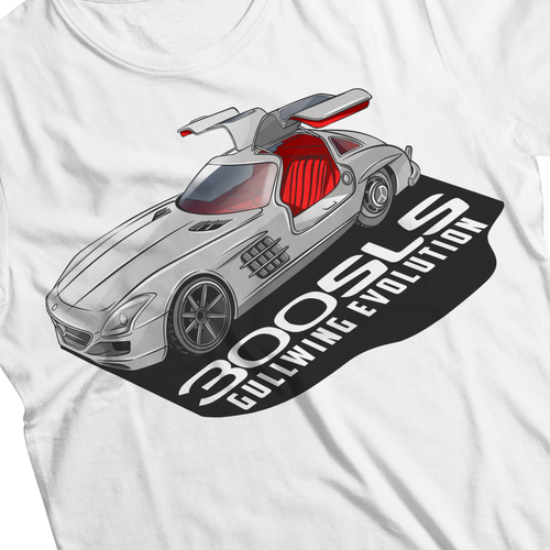 Designs | Mercedes Gullwing Evolution - Tshirt | T-shirt contest
