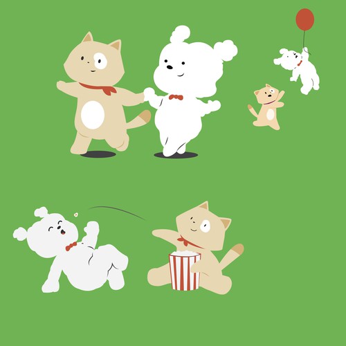 Designs | Fluffy Friends Duo: Crafting Mascots That Spark Joy ...