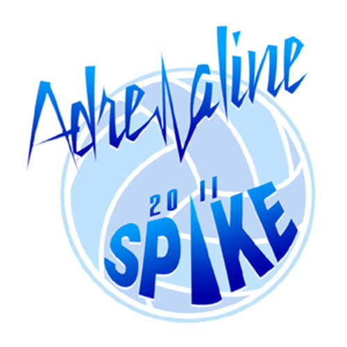 Logo for Adrenaline Spike - an outdoor beach volleyball tournament ...