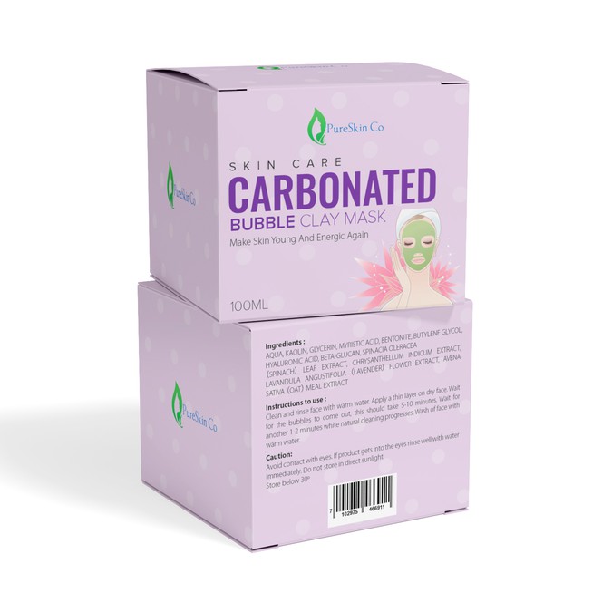 Packaging for bubble clay mask - Pureskin Co | Product packaging contest