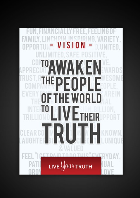 Live Your Truth Mission Statement Poster | Print or packaging design ...