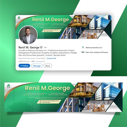 Designs | Super Cool trendy LinkedIn profile banner | Signage contest