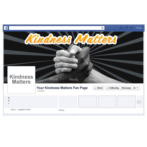 Easy Facebook Page cover for Kindness Matters ! | Facebook cover contest