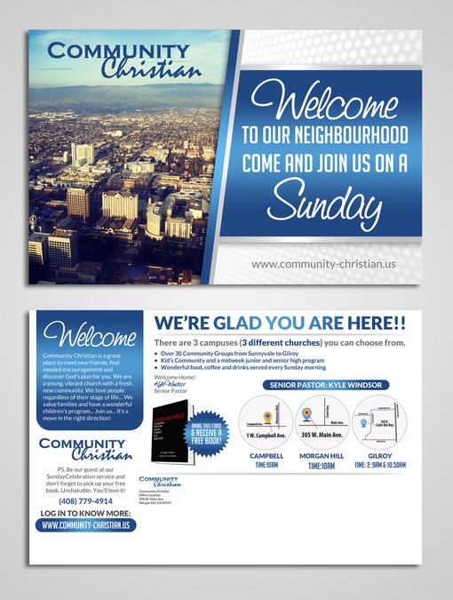 Move In Mailer Follow Up Post Card for Community Christian | Postcard ...