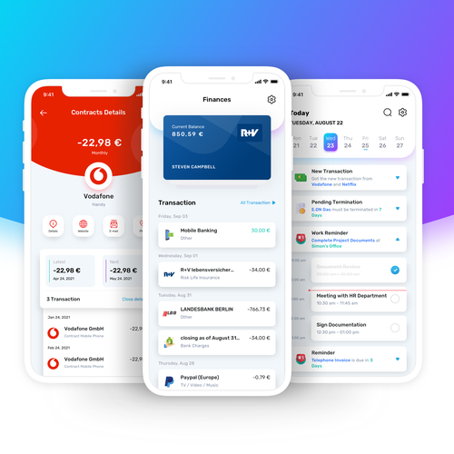 Designs | Modern and minimalistic app design for a personal life ...