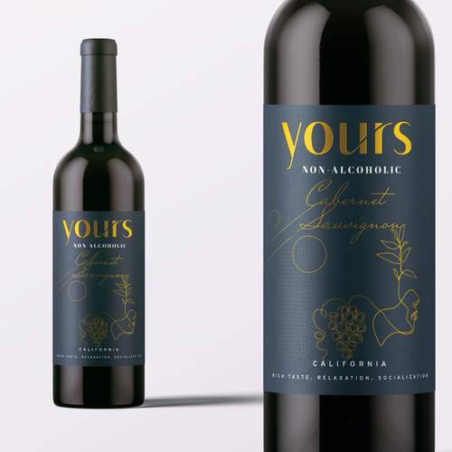 Designs | Non-Alcoholic Wine Label | Product label contest
