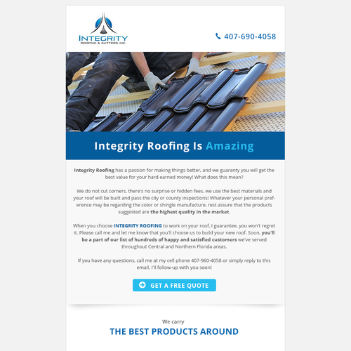 Designs | Roofing Company Proposal Email | Email contest