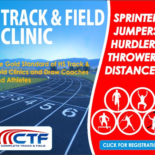 Create a winning ad banner for the Complete Track & Field Clinic, the ...