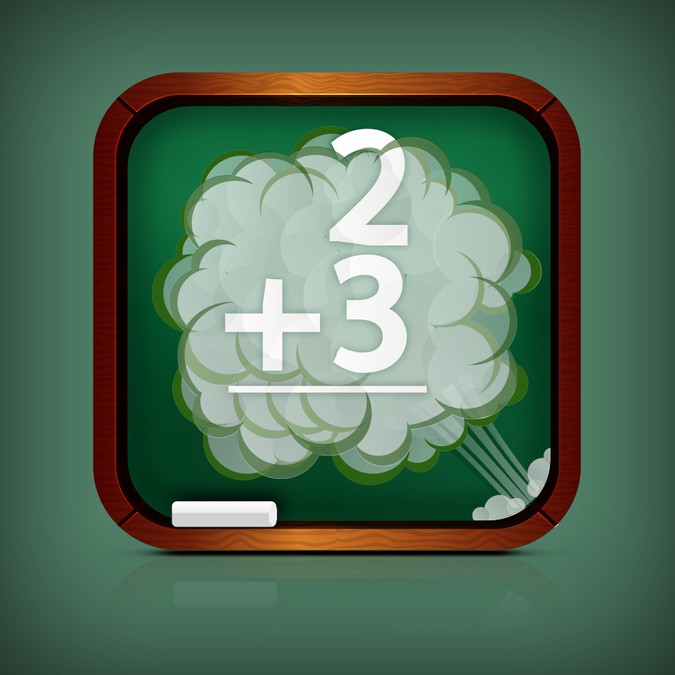Math App Icon with Chalkboard theme | Icon or button contest