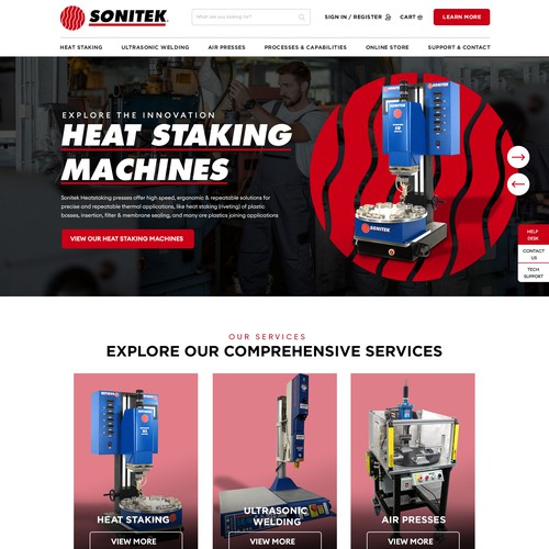 Designs | Industrial Automation Machine Maker Home Page Redesign | Web ...