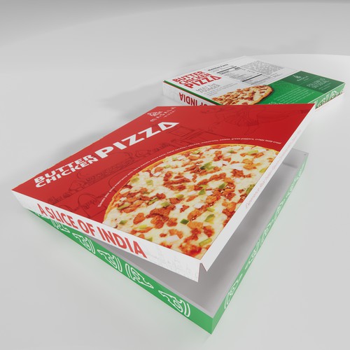 Designs | Masala Pizza Frozen Box - Indian Pizza | Product packaging ...