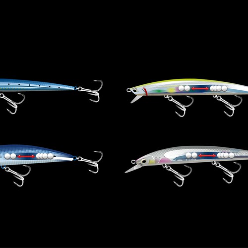 Designs | Create illustrations for the packaging of fishing lures ...