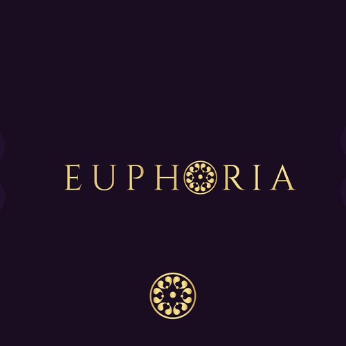 unique luxury logo on top of company name"euphoria" | Logo design contest
